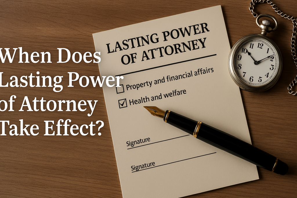 When Does Lasting Power of Attorney Take Effect in the UK? - MP Estate ...