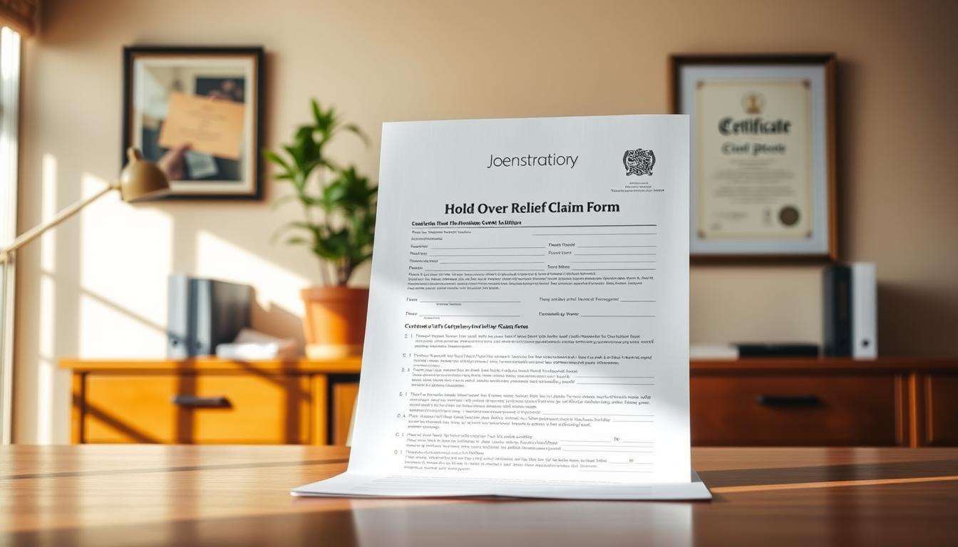 How to fill out at Hold Over Relief Claim Form?